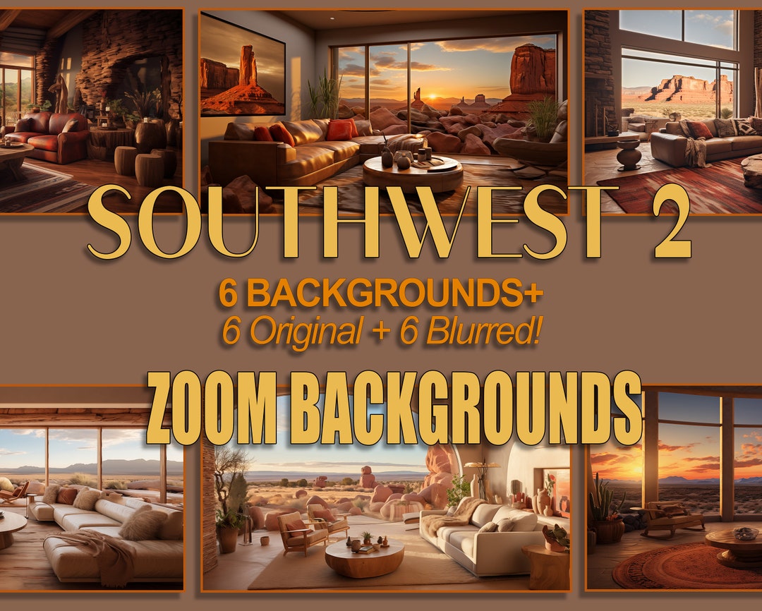Southwestern Living Room Background 2 | Six Zoom Background ...