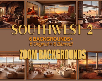 Southwestern Living Room Background 1 | Six Zoom Background ...