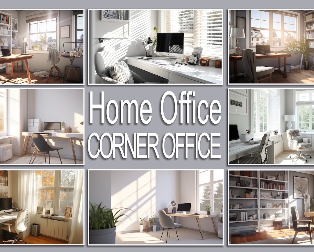 8 CORNER Office | Home Office Zoom Backgrounds | Zoom Background Office ...