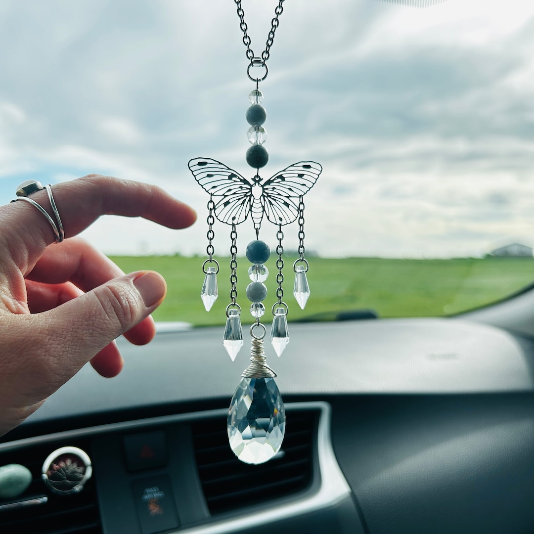Guidance Intention Crystal Car Charm - Butterfly - Angel Spirit Guide ...