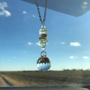 Seashell and Sea Glass Car Charm - Car Suncatcher - Etsy