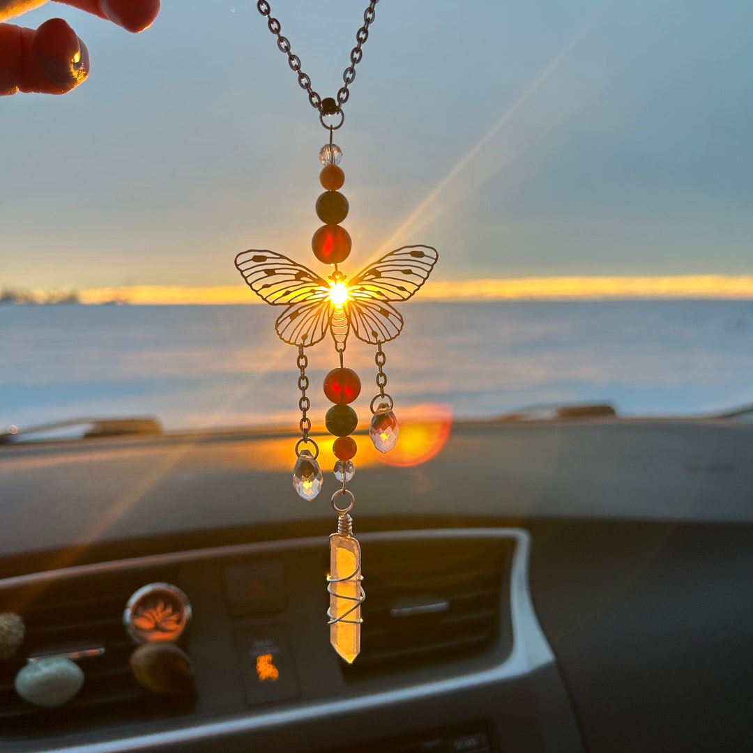 I Am Powerful, Beautiful and Protected - Intention Crystal Car Charm ...