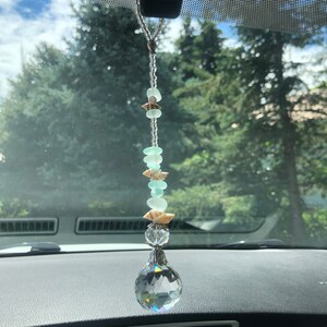 Sea Glass and Seashell Suncatcher for Car - Etsy