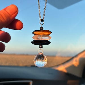 Travel Protection Intention Crystal Car Charm - 4 Crystal Protection ...