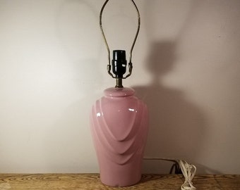 Pink Ceramic Table Lamp | Etsy