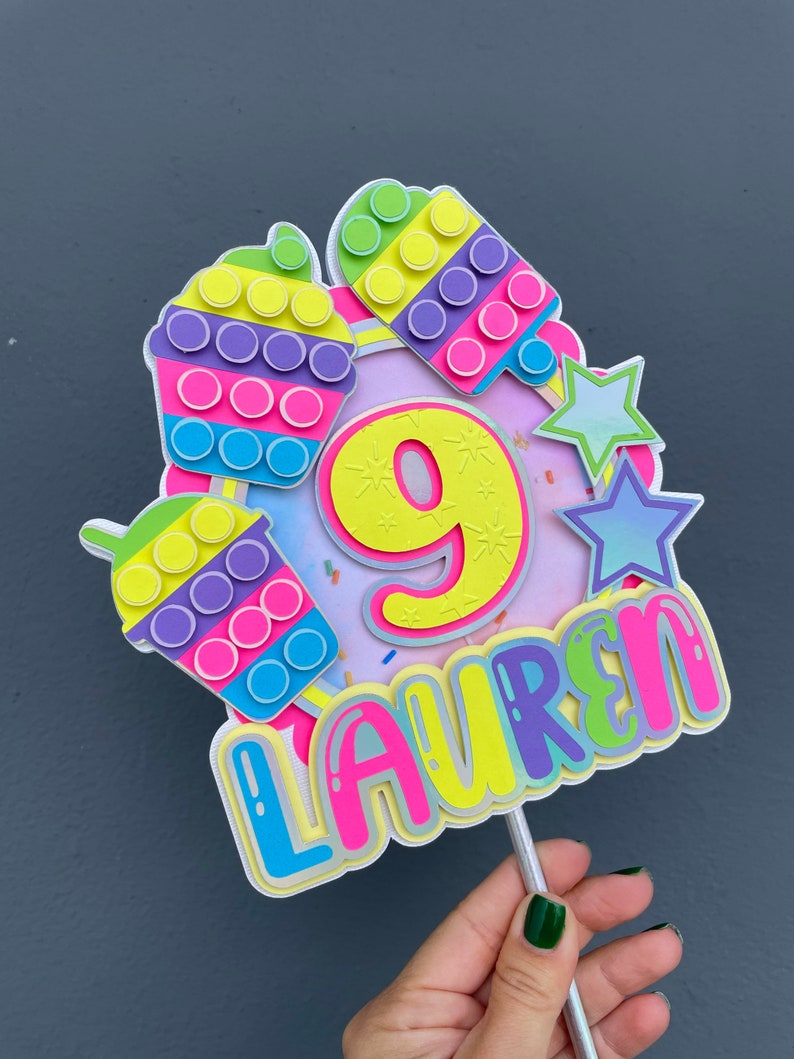 Pop It Cake Topper Pop It Party Decor Pop It Cake Decor - Etsy