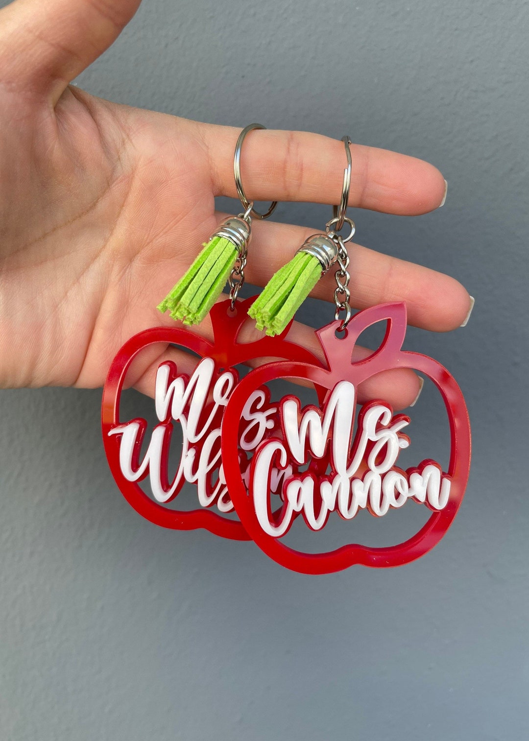 Teacher Keychain | Teacher Acrylic Keychain | Teacher Christmas Gift ...