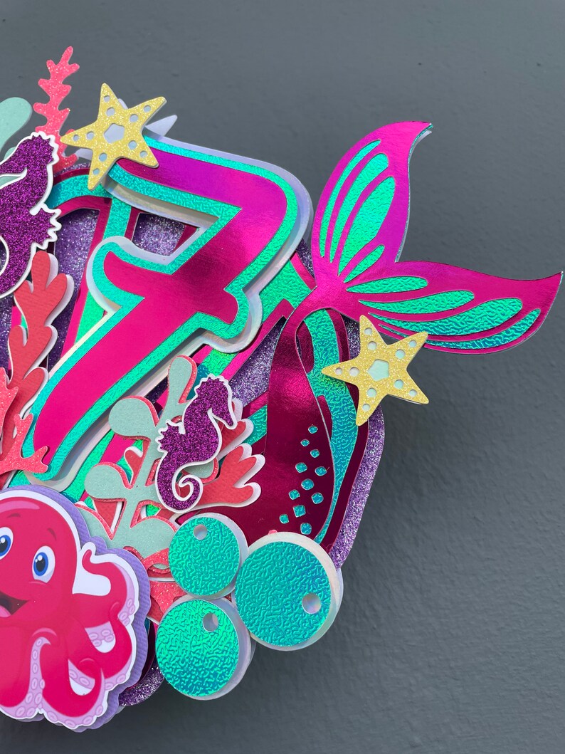 Mermaid Cake Topper Little Mermaid Cake Topper Mermaid - Etsy