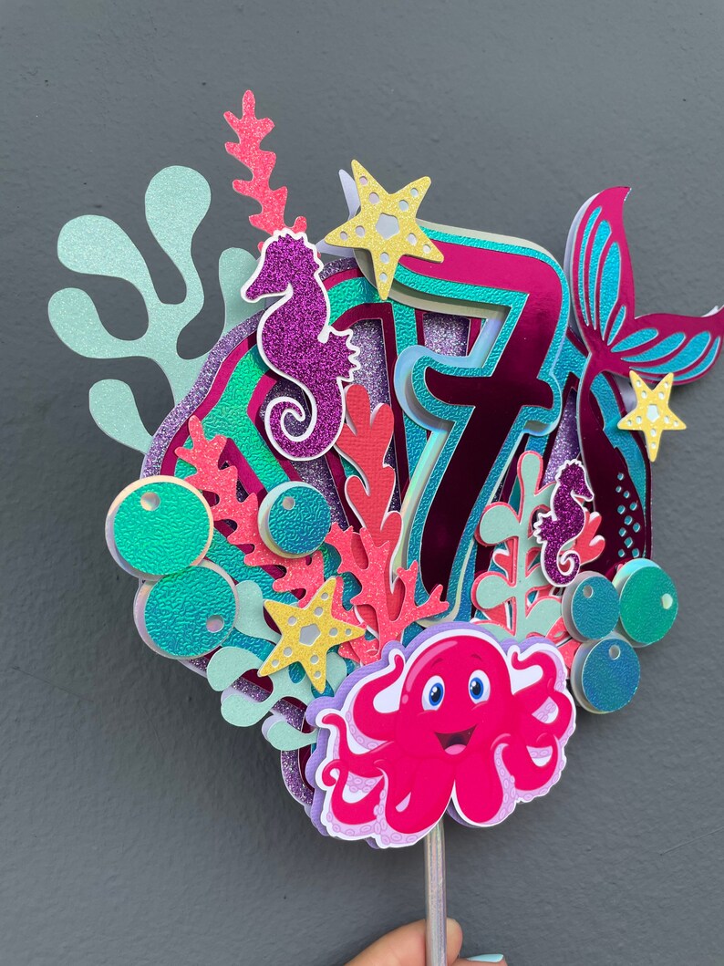Mermaid Cake Topper Little Mermaid Cake Topper Mermaid - Etsy