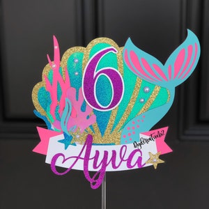 Mermaid Cake Topper | Little Mermaid Cake Topper | Mermaid Party Decor ...