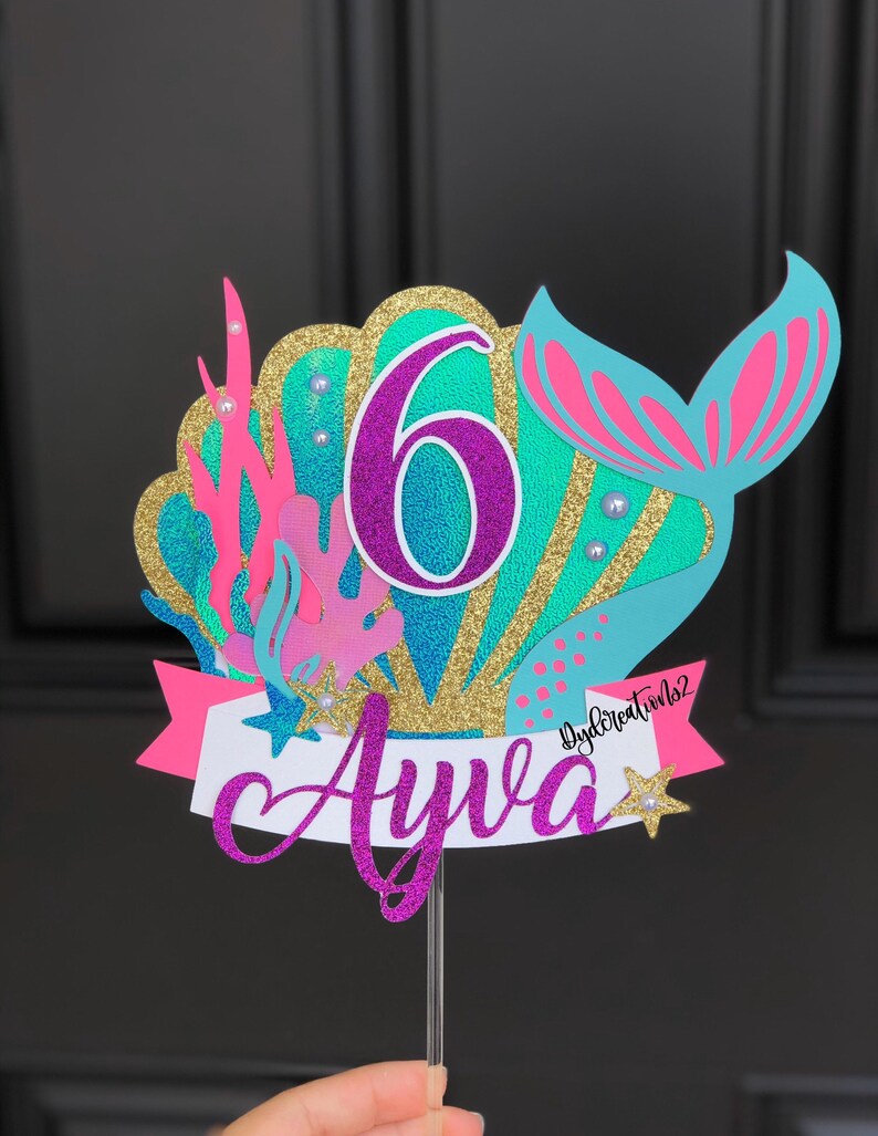 Mermaid Cake Topper Little Mermaid Cake Topper Mermaid - Etsy