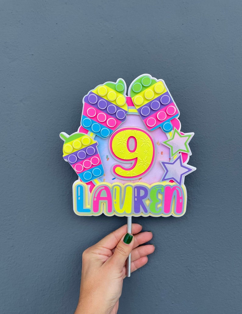 Pop It Cake Topper Pop It Party Decor Pop It Cake Decor - Etsy
