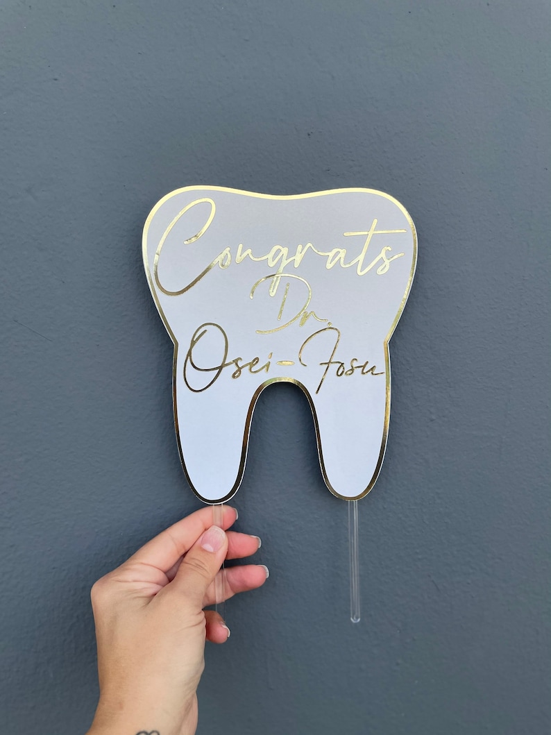 Congrats Dentist Cake Topper: New Doctor, Dental Hygienist - Etsy