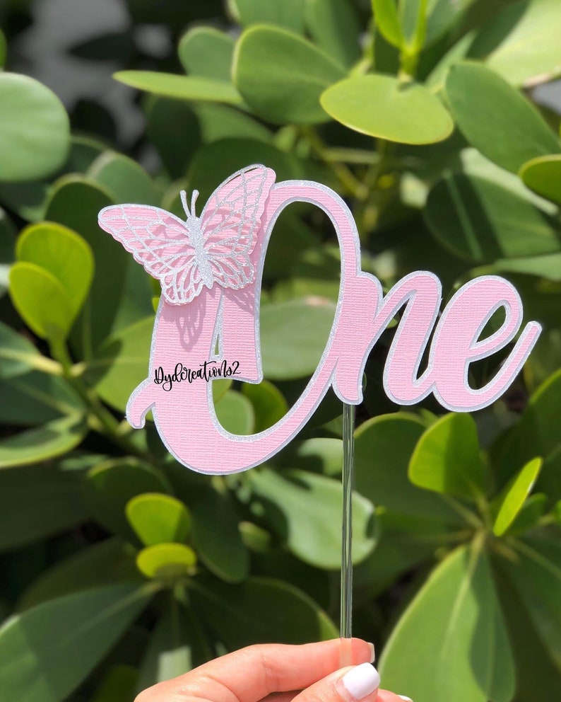 Butterfly 1st Birthday Cake Topper: Princess Party Decor - Etsy