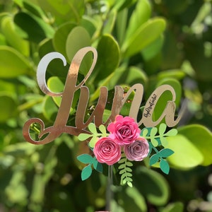 One Birthday Cake Topper | Flower Cake Topper |cake Smash Cake Topper ...