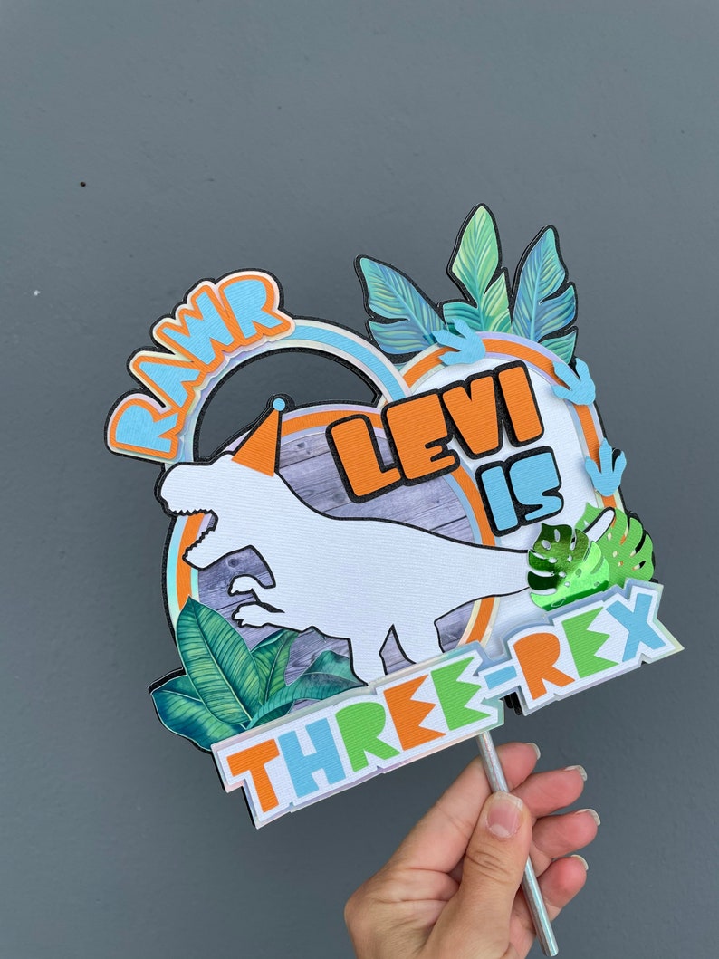 Dinosaur Cake Topper Dino Cake Topper T Rex Cake Topper - Etsy