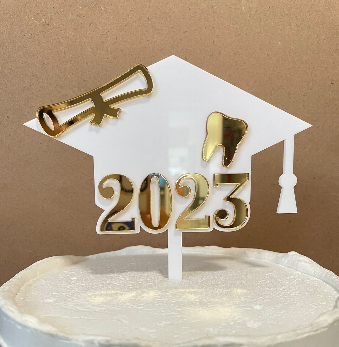 Graduation Dentist/rdh Cake Topper | Graduation Cake Decor | Acrylic ...