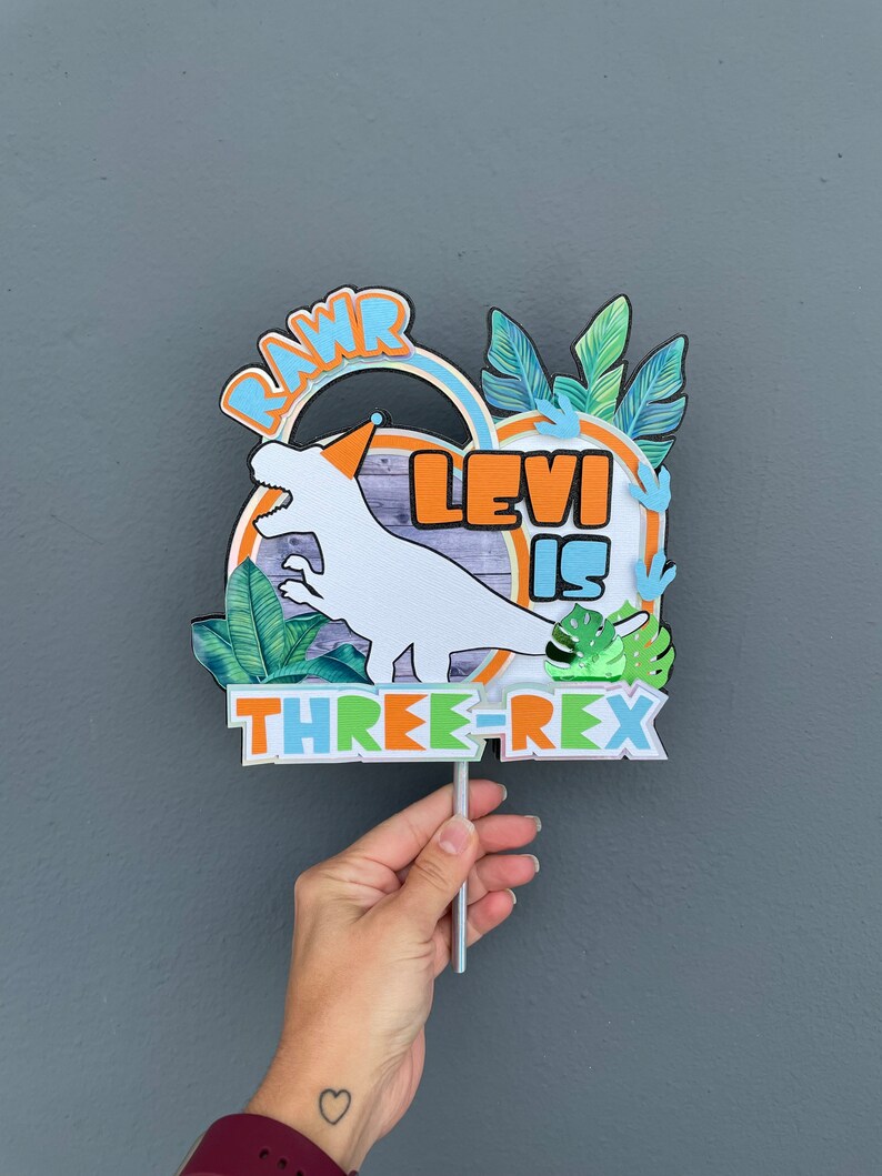 Dinosaur Cake Topper Dino Cake Topper T Rex Cake Topper - Etsy