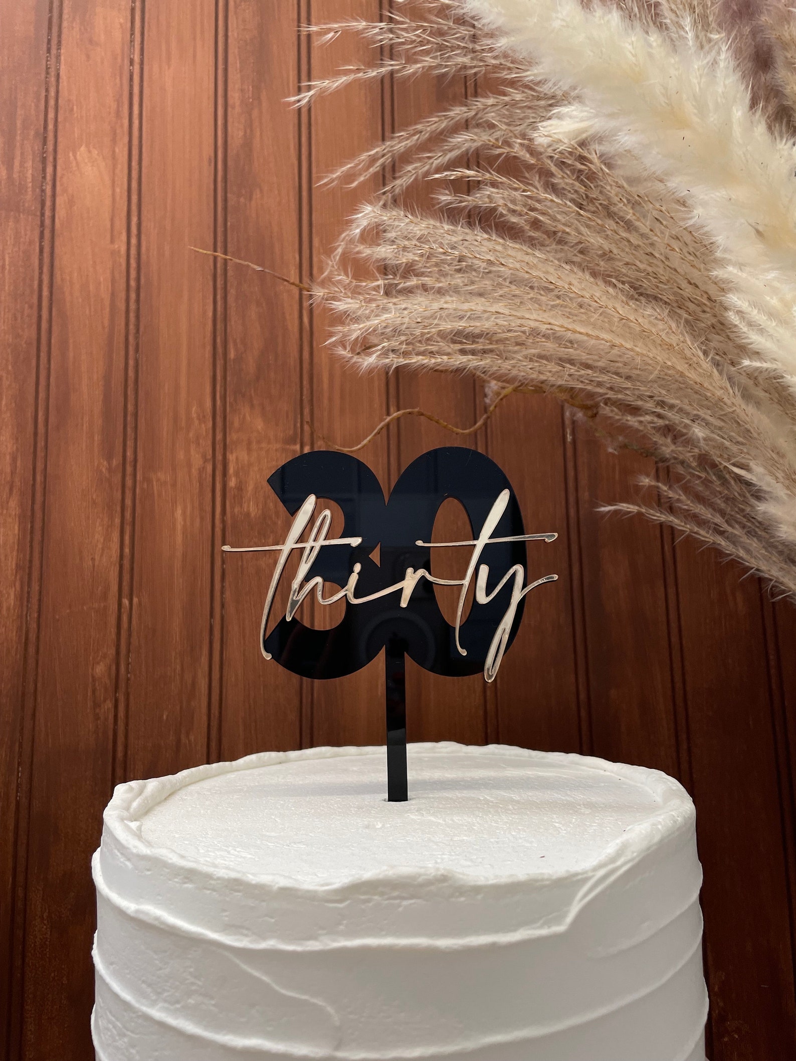 30th Birthday Cake Topper: Two-tone Acrylic Number - Etsy