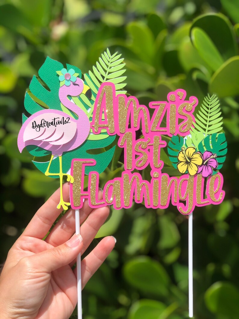 Flamingo Cake Topper Flamingle Party Decor Flamingo | Etsy