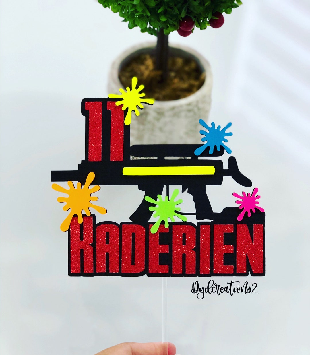 Personalized Paintball Cake Topper | Paint Cake Topper - Etsy