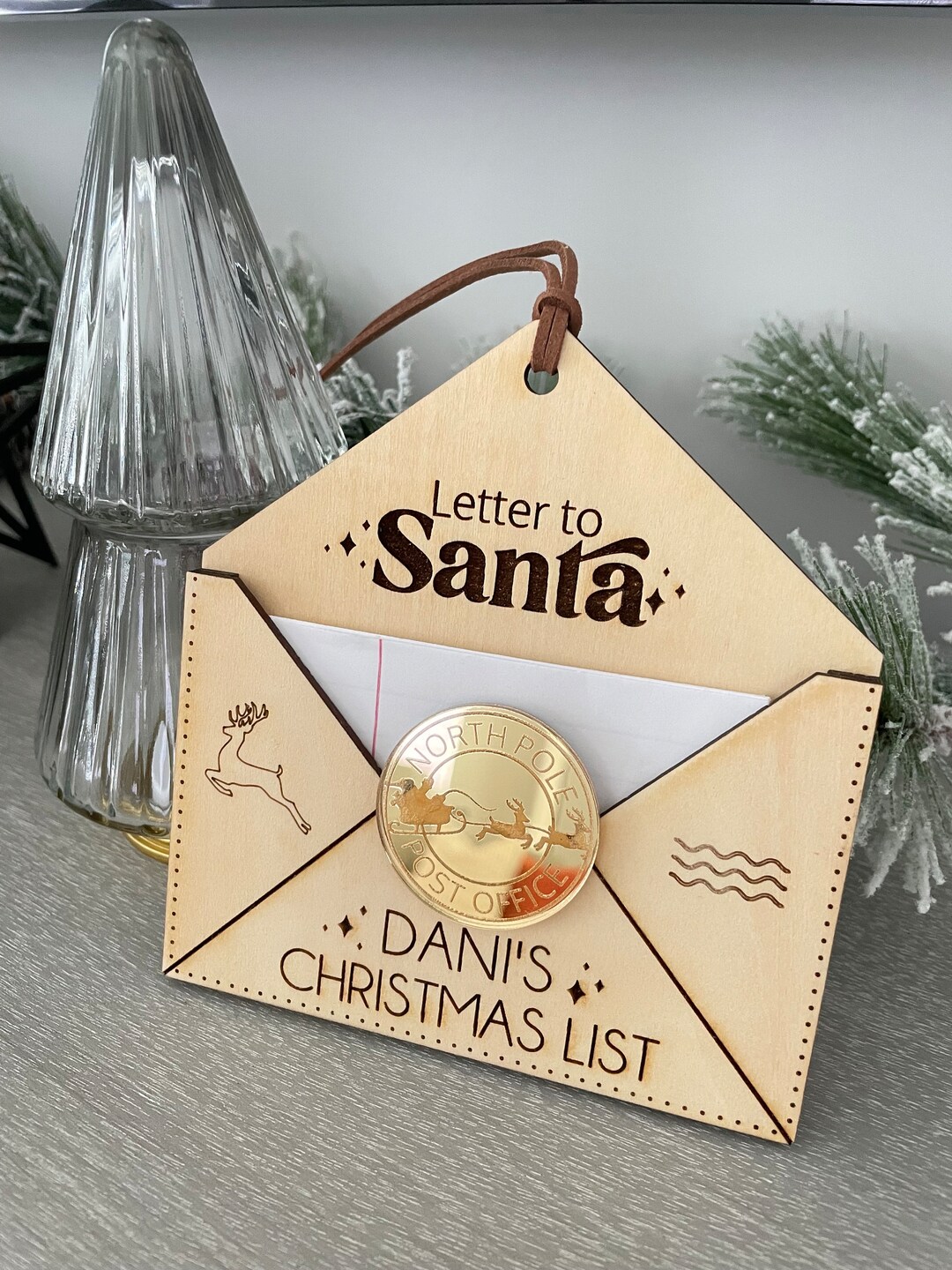 Letter to Santa Envelope Ornament | Personalized Santa Envelope Letter ...