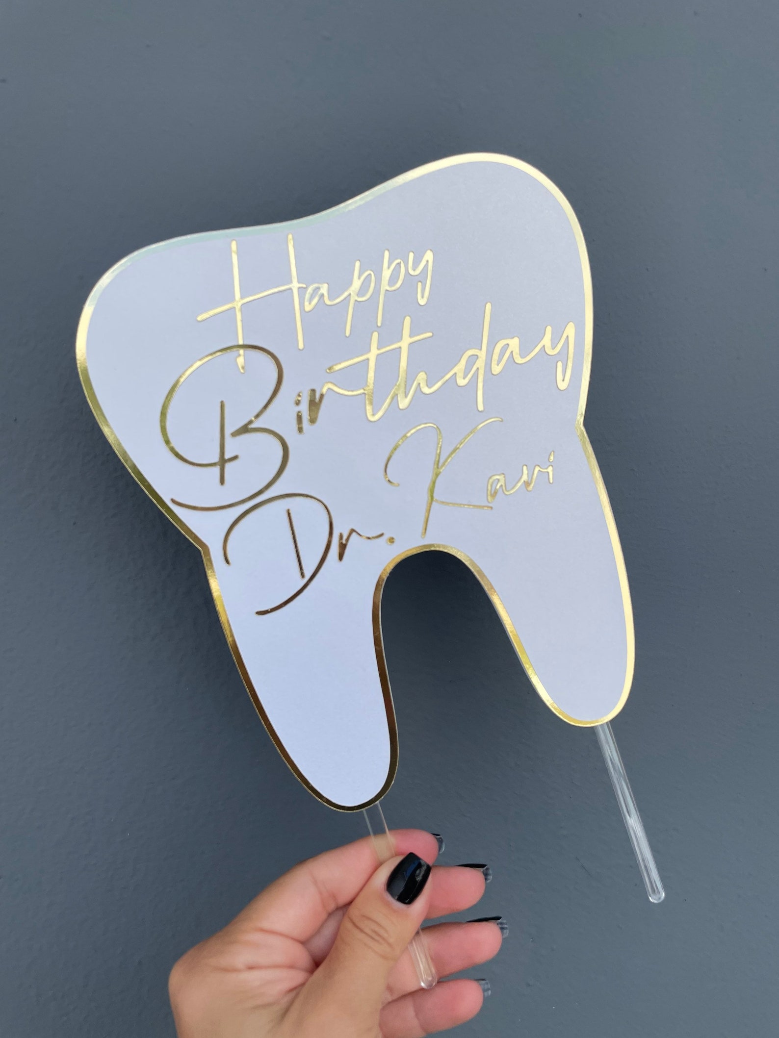 Happy Birthday Dentist Cake Topper Happy Birthday DDS Happy Birthday ...