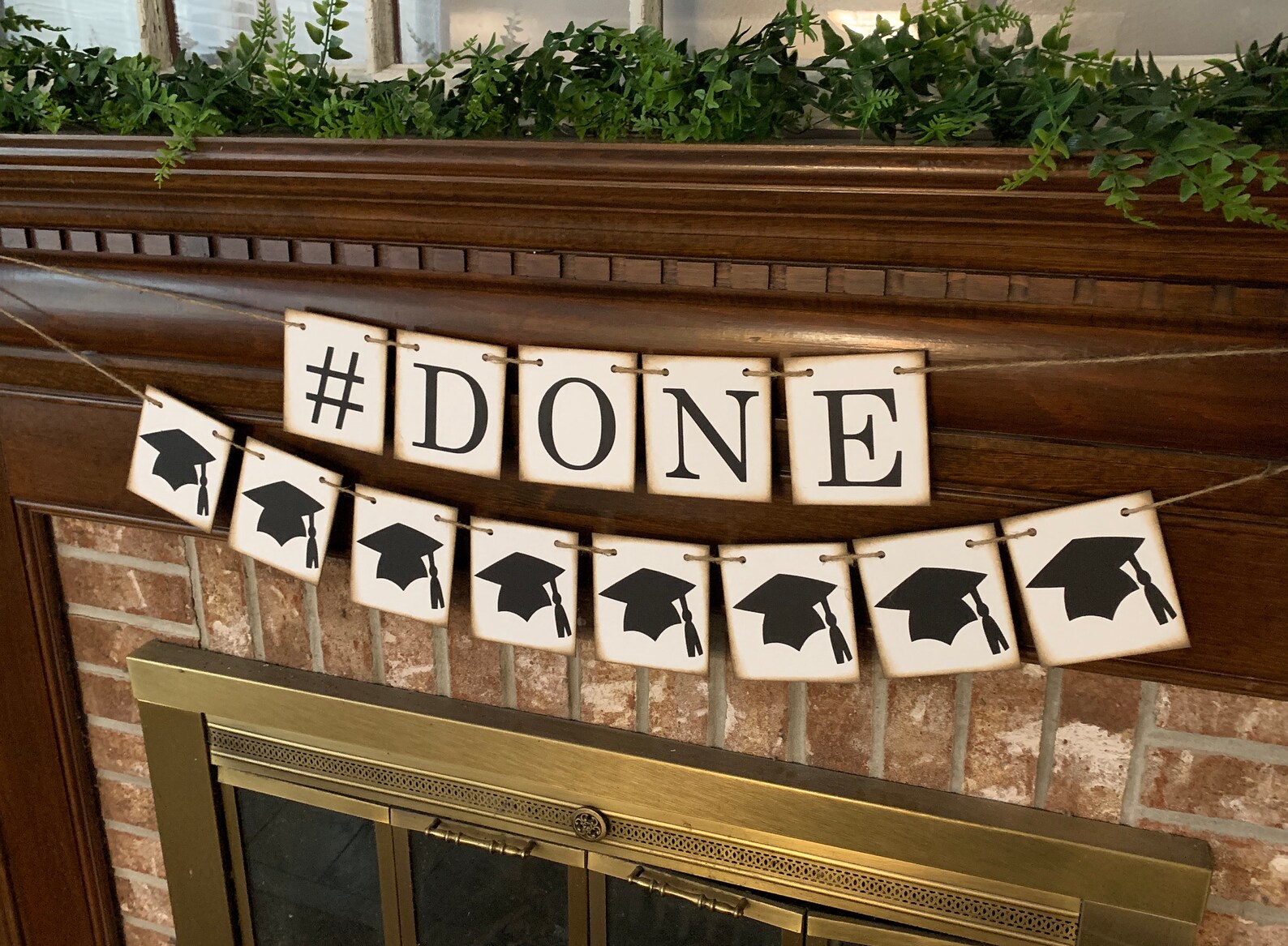 Graduation Banner Farmhouse Farm House Grad Party Sign Bunting - Etsy