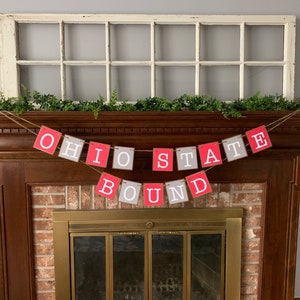 Ohio State Bound Banner Garland Bunting Sign Farmhouse Decoration Photo ...