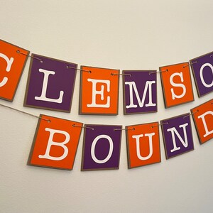 Clemson Bound Banner Future Tiger Garland Grad Party Sign College High ...