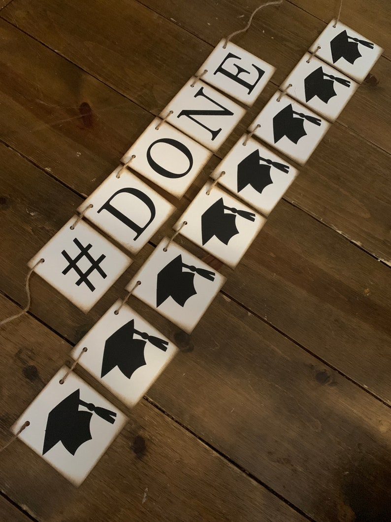 Graduation Banner Farmhouse Farm House Grad Party Sign Bunting - Etsy