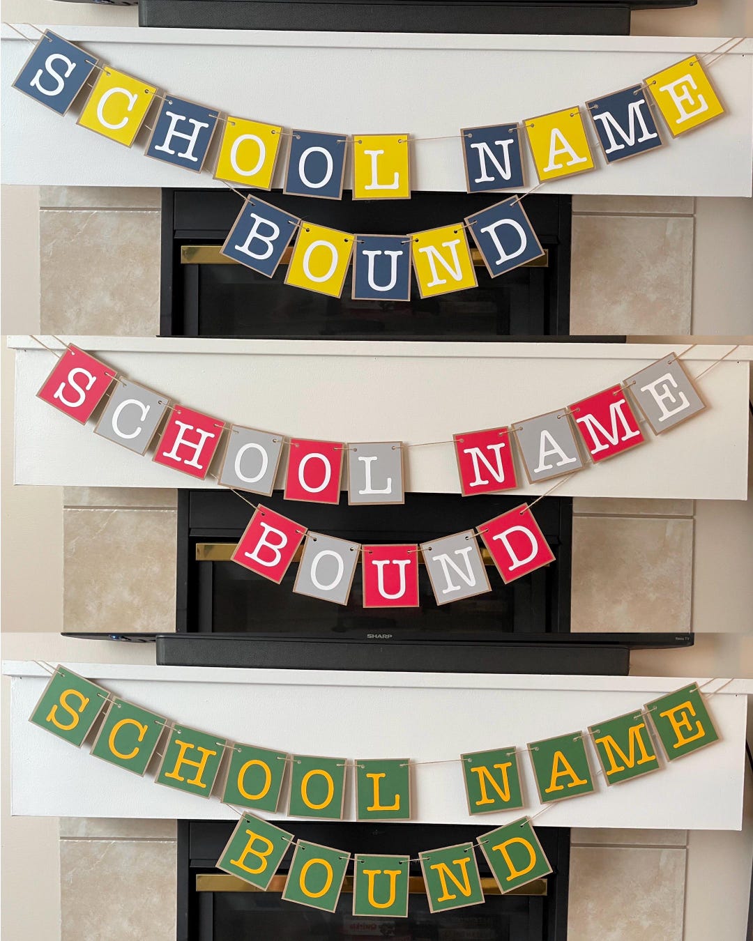 Personalized College Bound Banner | Custom Colors Sign Garland Grad ...