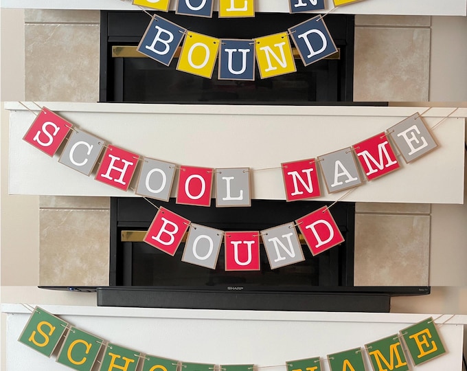 Personalized College Bound Banner | Custom Colors Sign Garland Grad ...