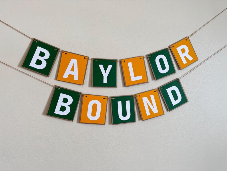 Baylor Bound Banner | College Graduation Garland | Custom School Colors ...