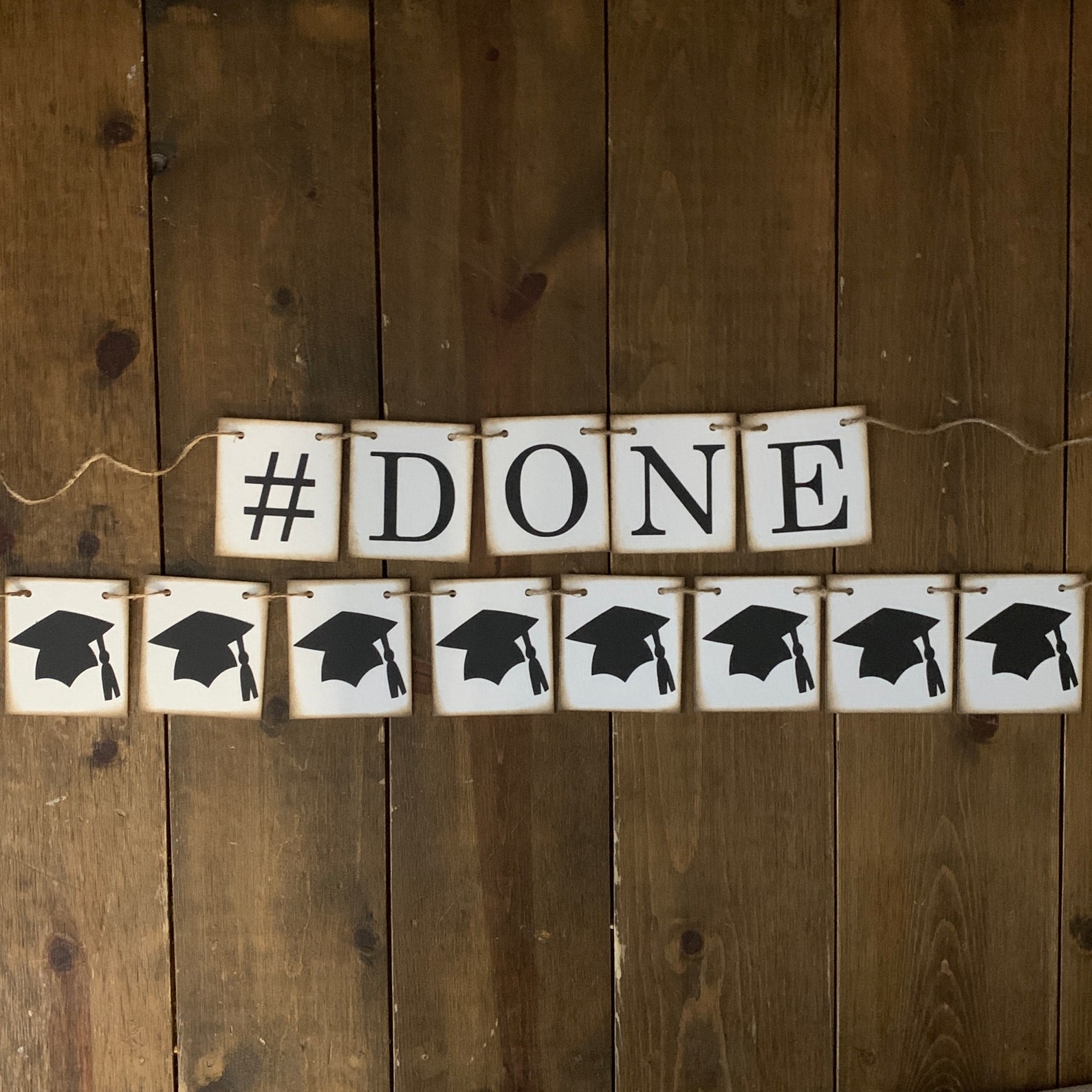 Graduation Banner Farmhouse Farm House Grad Party Sign Bunting - Etsy