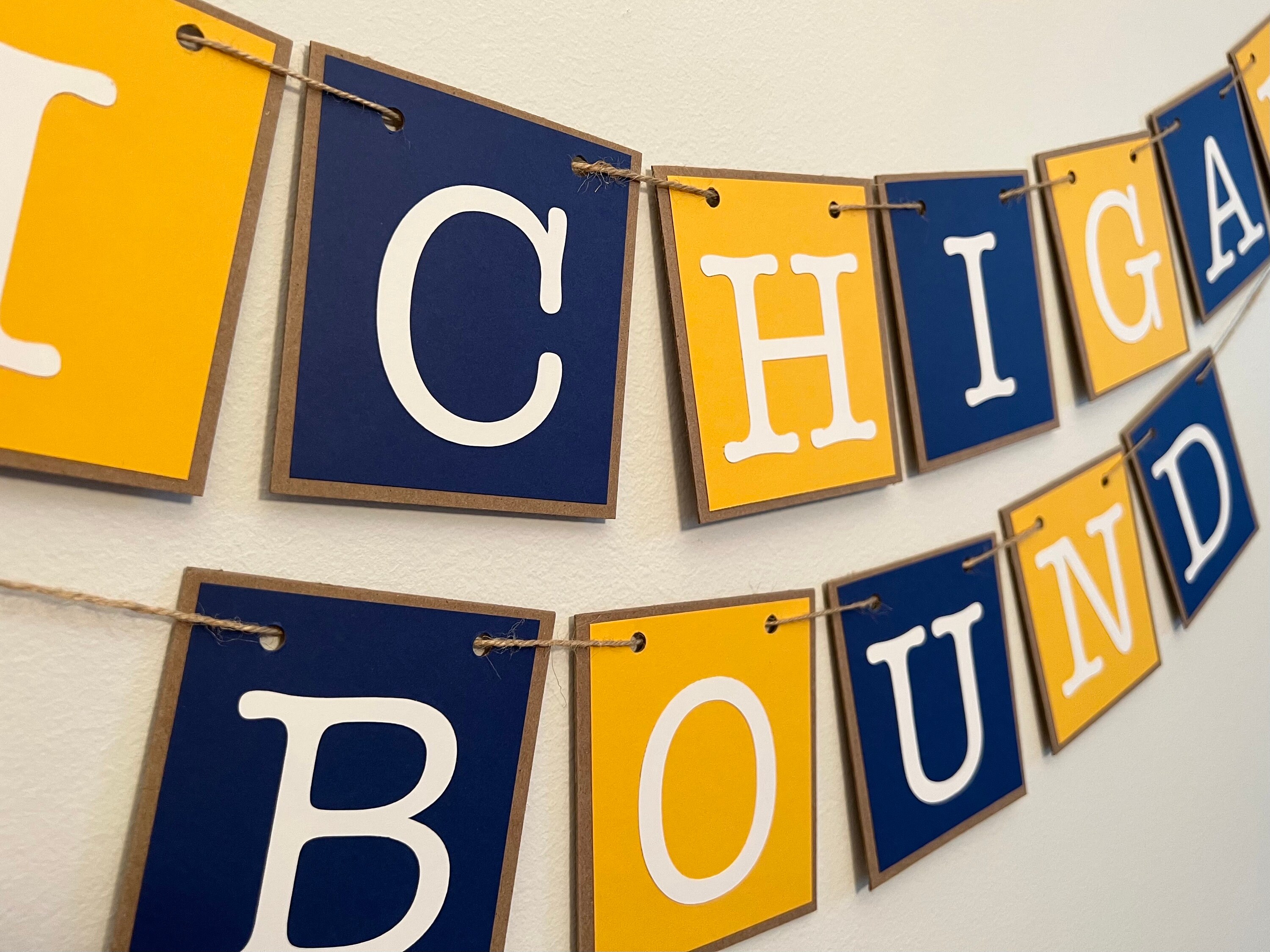Michigan Bound Banner Garland Bunting Sign Farmhouse - Etsy