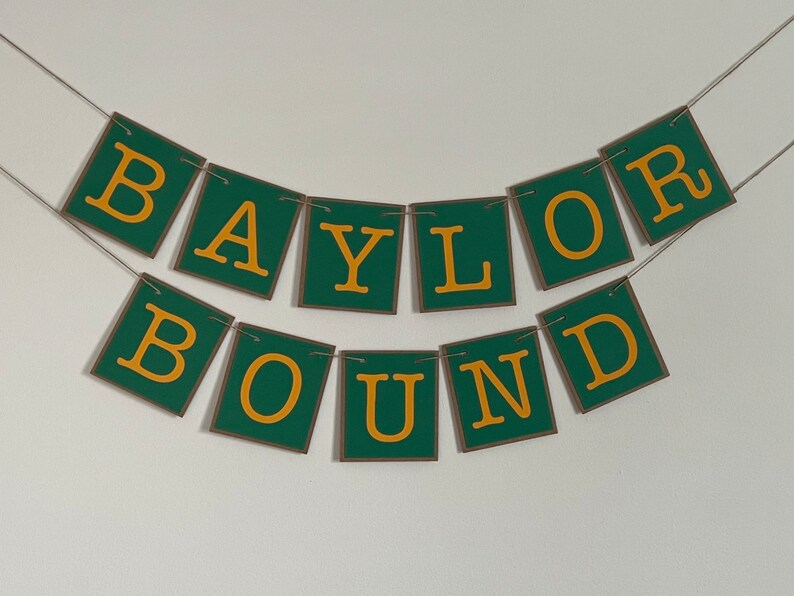 Baylor Bound Banner Garland Bunting Sign Farmhouse Decoration - Etsy