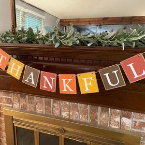 Thankful Banner Fall Colors Autumn Colorful Garland Bunting Sign ...