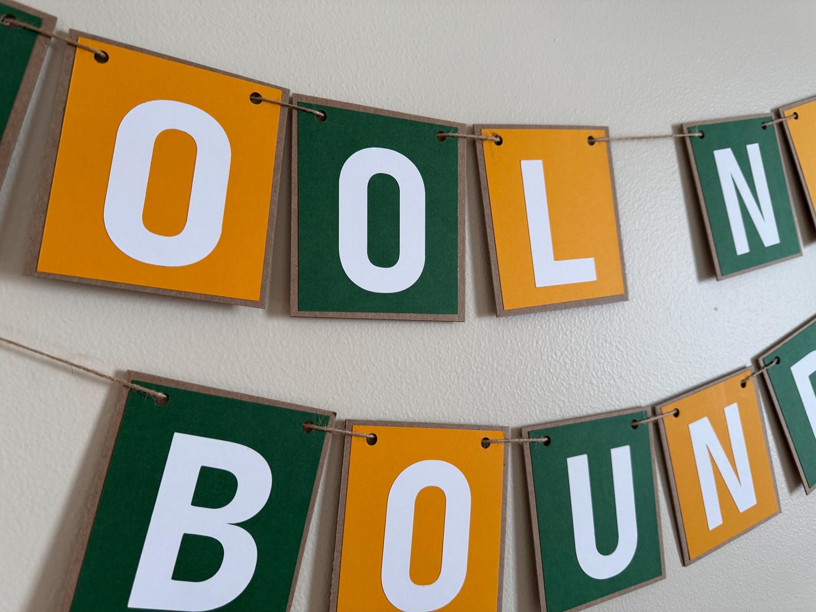 Baylor Bound Banner | College Graduation Garland | Custom School Colors ...