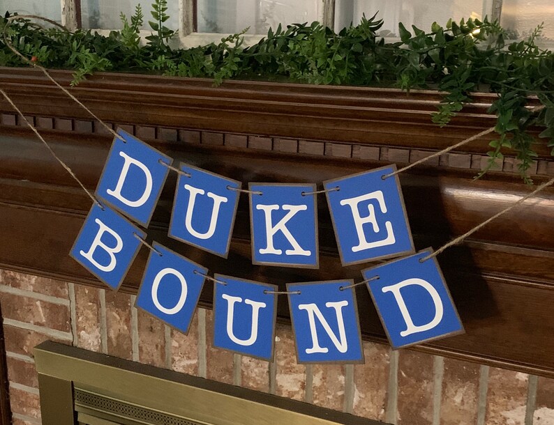Duke Bound Banner Garland Bunting Sign Distressed Farmhouse | Etsy