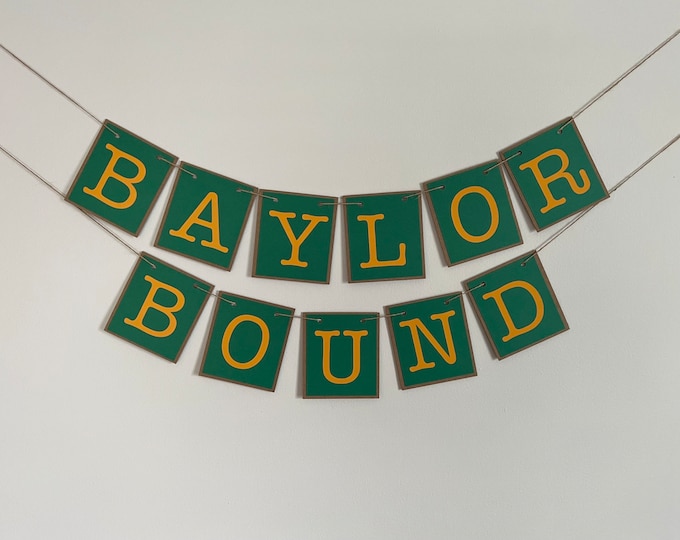 Baylor Bound Banner Garland Bunting Sign Farmhouse Decoration Photo ...