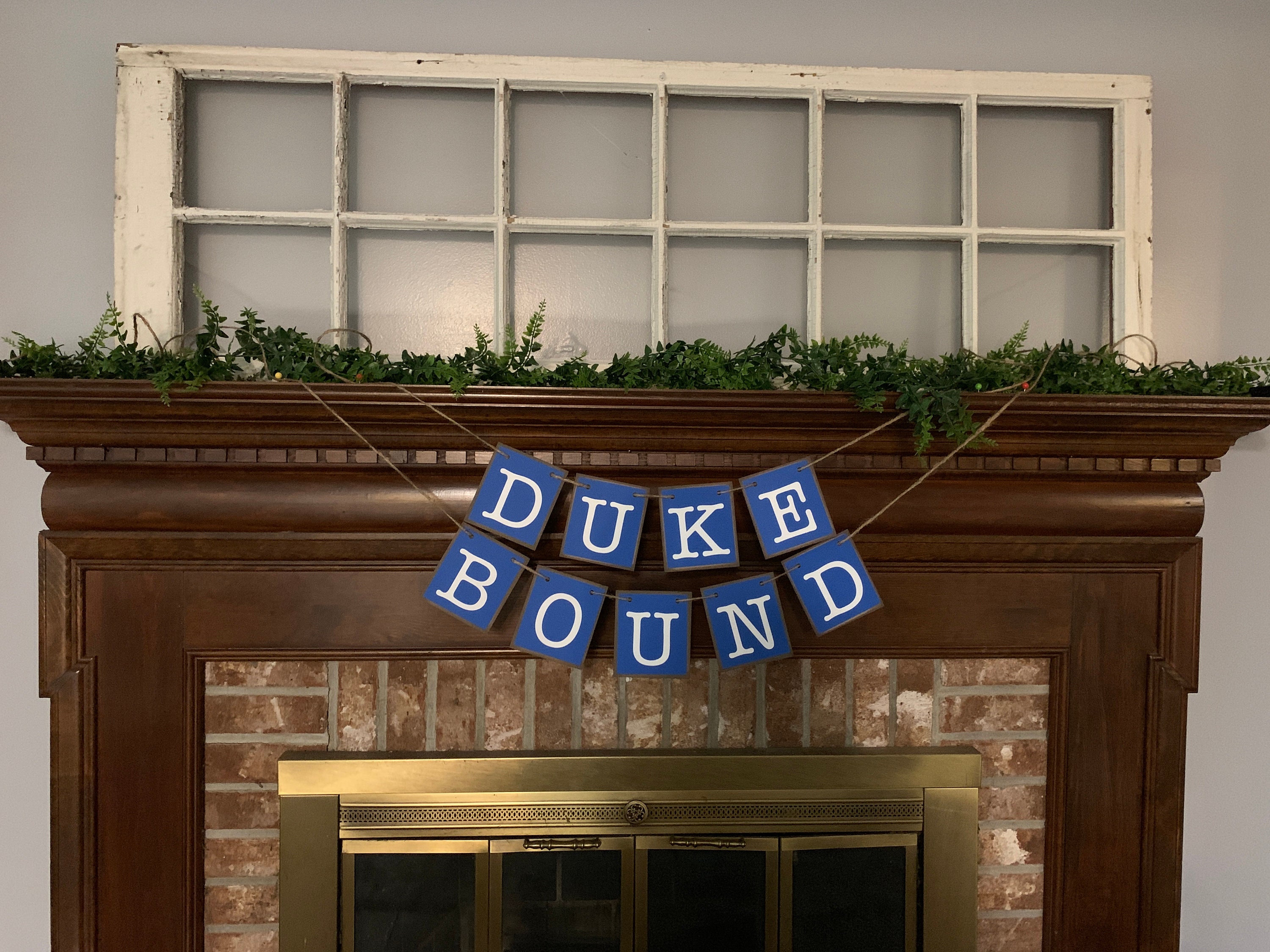 Duke Bound Banner Garland Bunting Sign Distressed Farmhouse | Etsy