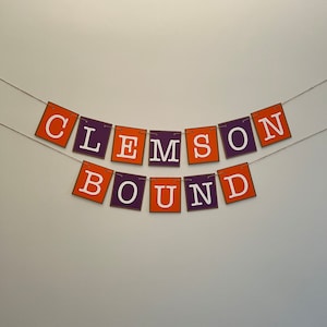 Clemson Bound Banner Future Tiger Garland Grad Party Sign College High ...