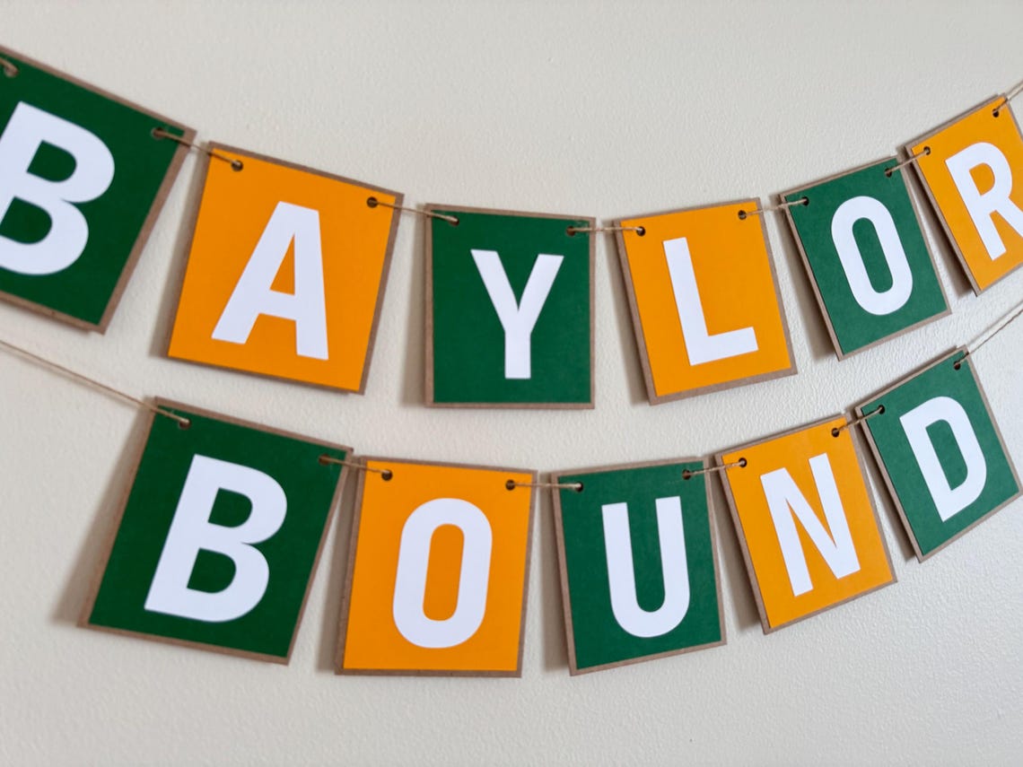 Baylor Bound Banner | College Graduation Garland | Custom School Colors ...