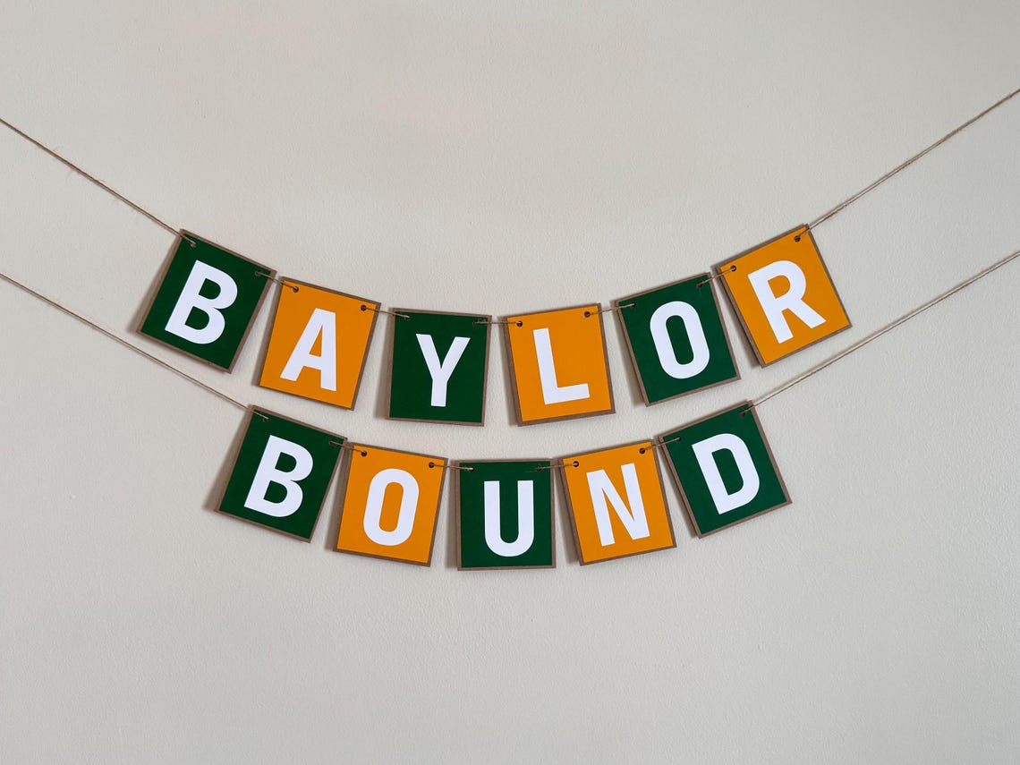 Baylor Bound Banner | College Graduation Garland | Custom School Colors ...