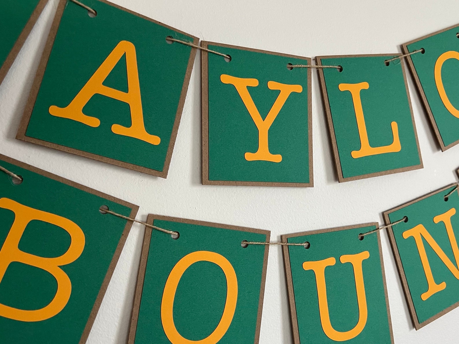 Baylor Bound Banner Garland Bunting Sign Farmhouse Decoration - Etsy