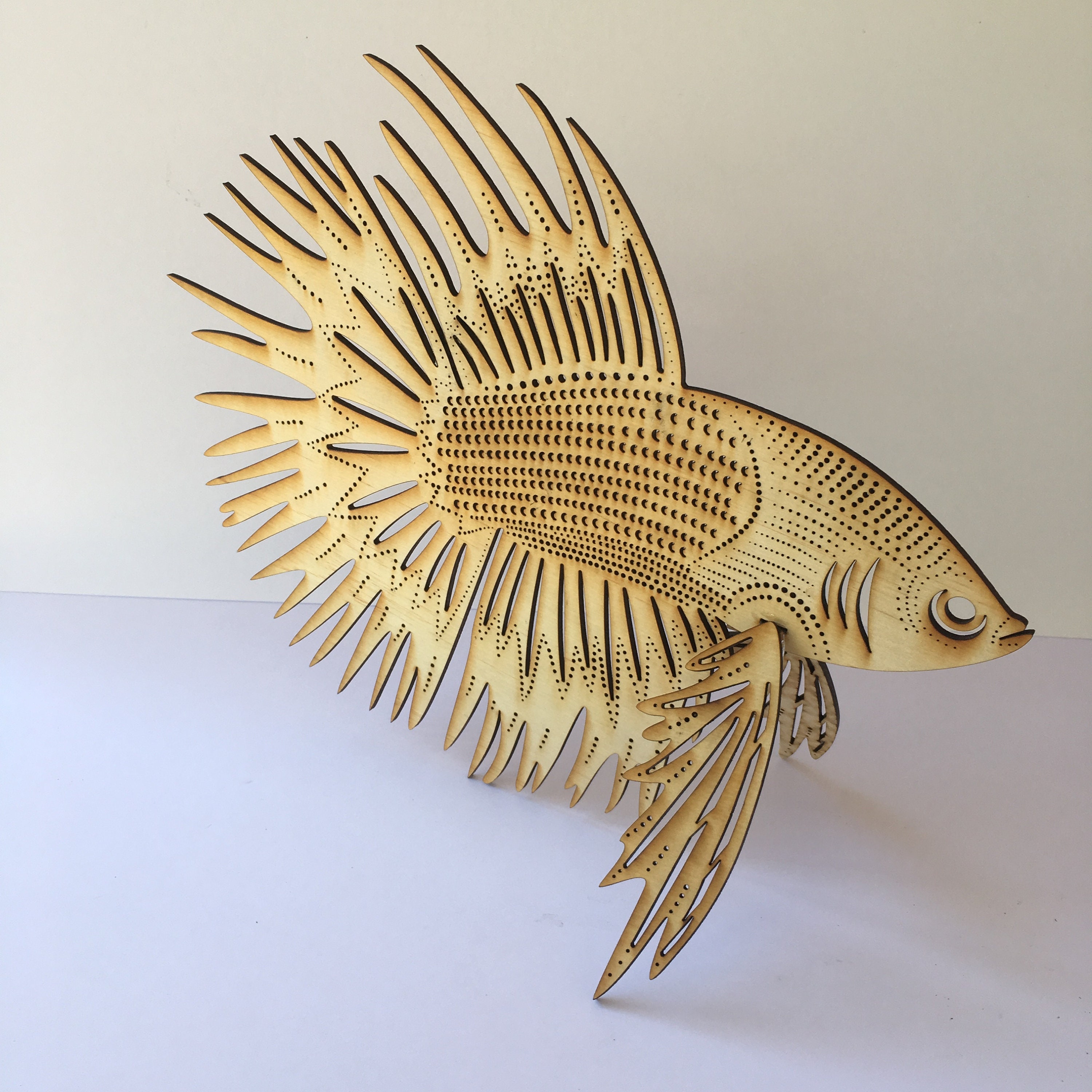 Betta Fish Wood Silhouette Sculpture - Etsy