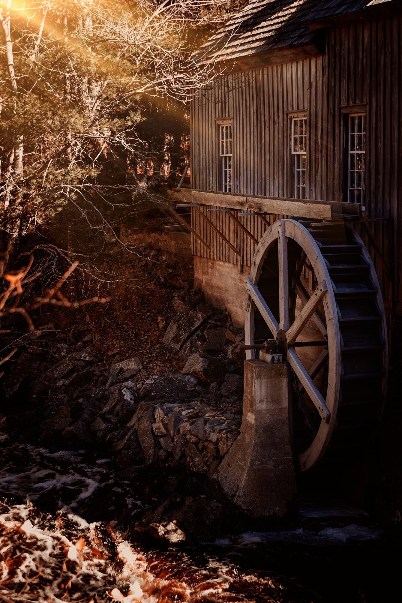 Old Waterwheel Digital Backdrop - Etsy