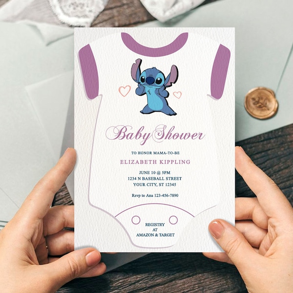 Stitch Baby Shower Invitation - Etsy