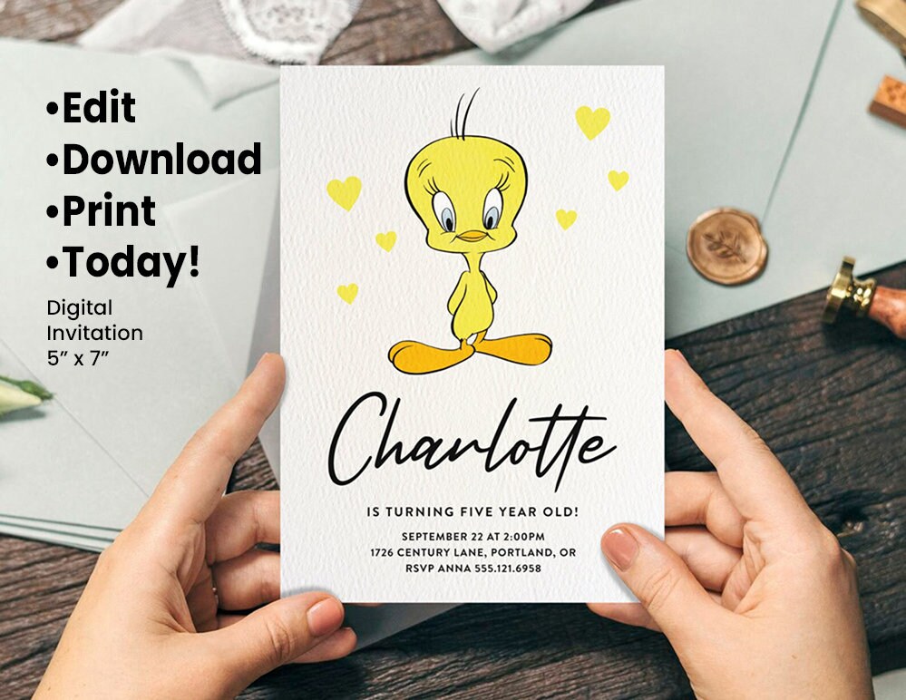 Tweety Bird Birthday Card